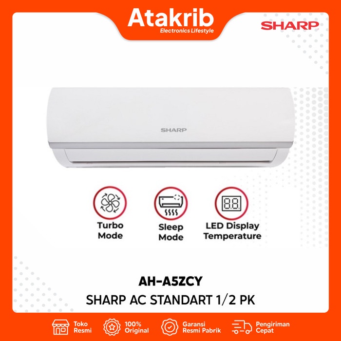 Jual SHARP AC STANDART 1/2 PK AH-A5ZCY / A5ZCY | Shopee Indonesia