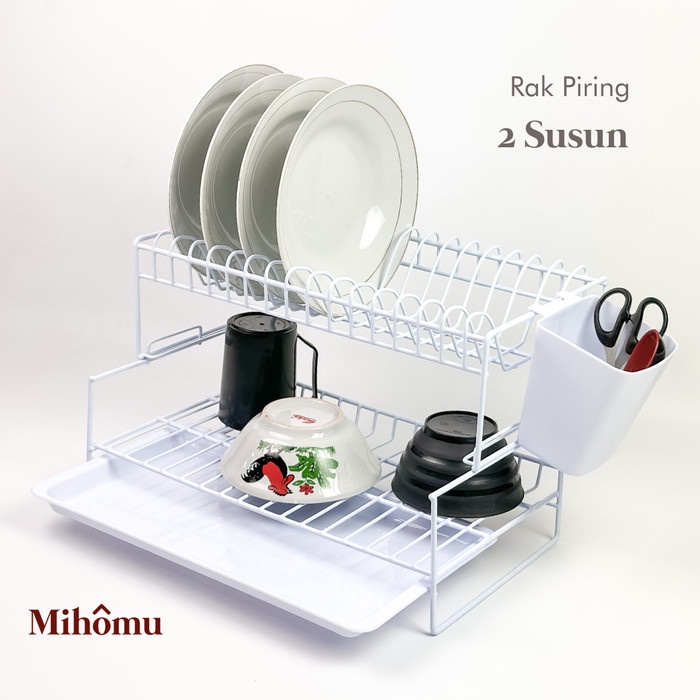 Jual RAK PIRING DAN GELAS SUSUN 2 GESER SLIDE ANTI KARAT HIGH QUALITY ...