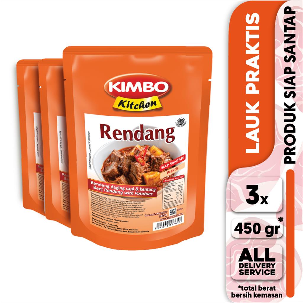 Jual KIMBO Kitchen Rendang Triple Pack | Shopee Indonesia