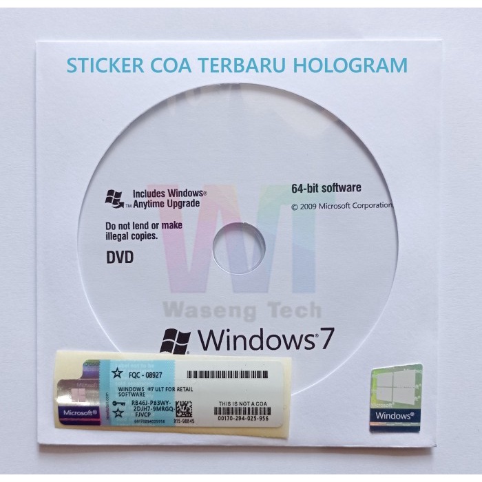 Jual Microsoft Windows 7 Ultimate COA + DVD Installer | Shopee Indonesia