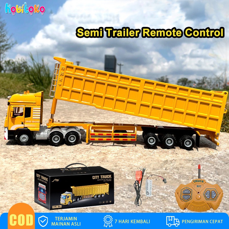 Jual 【COD】Semi Trailer Remote Control Tugas Berat Truk Teknik Dump ...