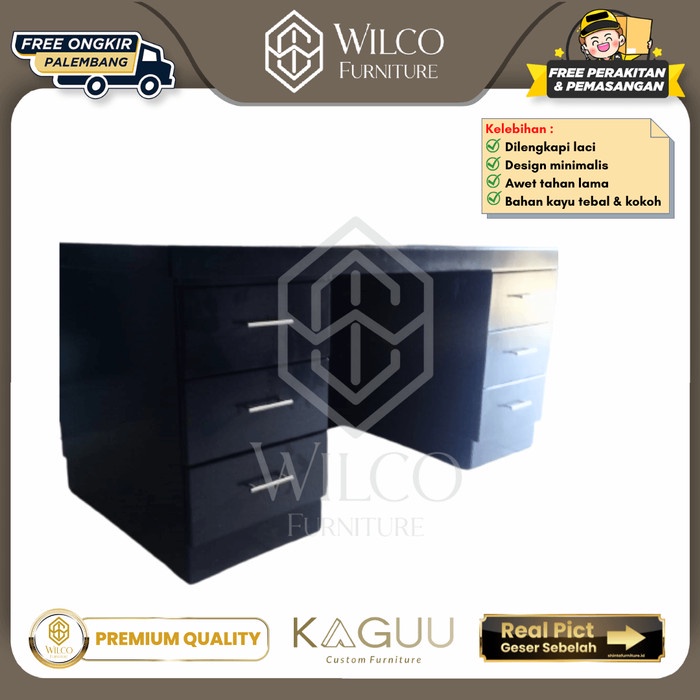 Jual Meja Kantor Plywood HPL Minimalis Direktur 1 Biro / Meja Manager ...