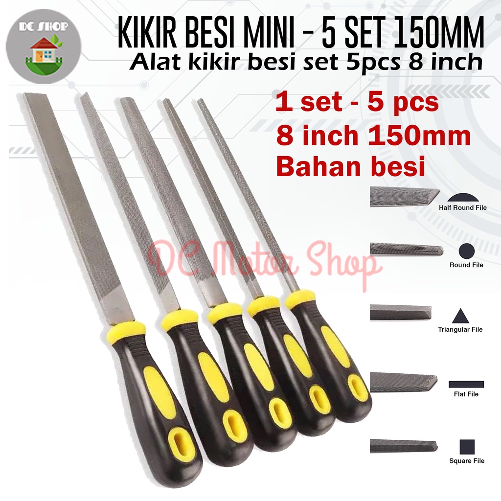 Jual Alat Kikir Mini Set Kikir Besi 1 Set 5 Pcs 8 inch 150mm Steel File Set | Shopee Indonesia