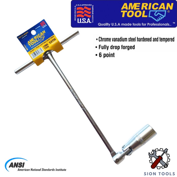 Jual AMERICAN TOOL KUNCI BUSI FLEKSIBEL PANJANG 1/2" DR 6 PT 14 16 21 ...