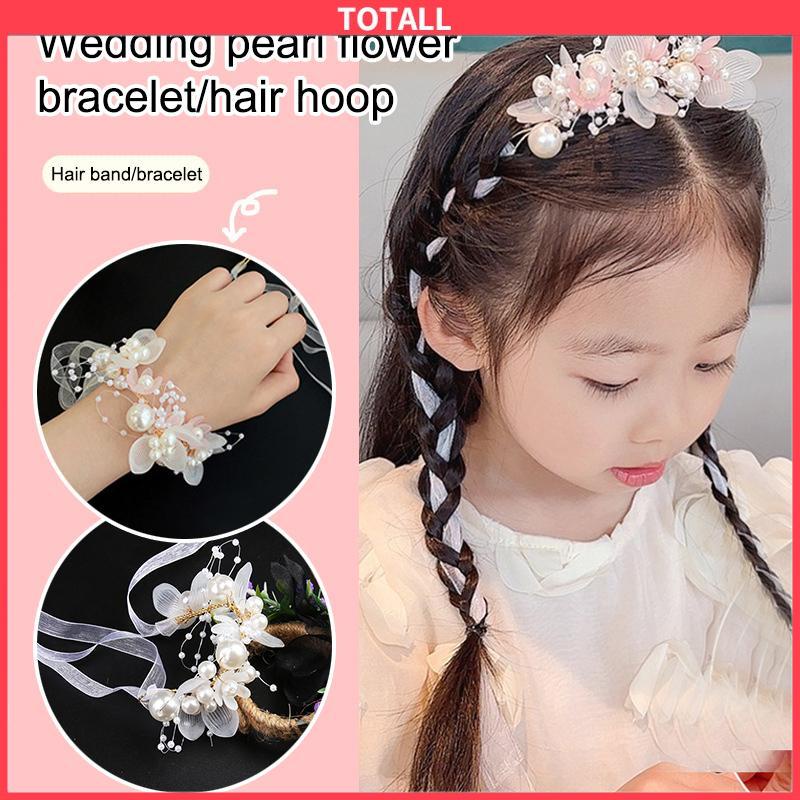 Jual COD Gelang Bunga Mutiara Kristal Pernikahan Korea Fashion Gaya ...