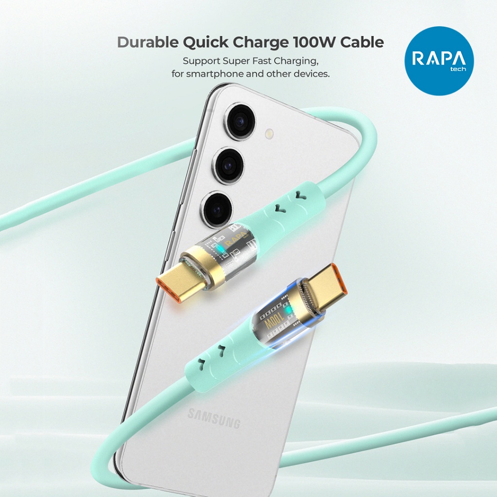 Jual RAPA Line Crystal I DC7073 100W USB C To USB C Cable | Shopee ...