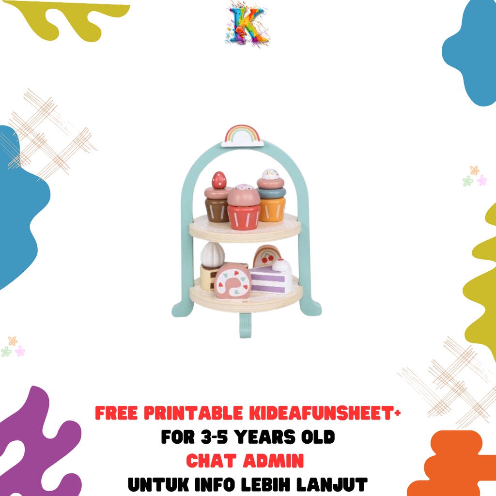 Jual Kabi Cake Pop Shop Tea Set Prented Play Mainan Dapur Kayu Anak ...
