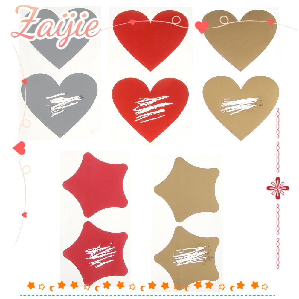Jual Zaijie24 50pcs/Set Scratch Card Sticker Kartu Pesan Pernikahan ...