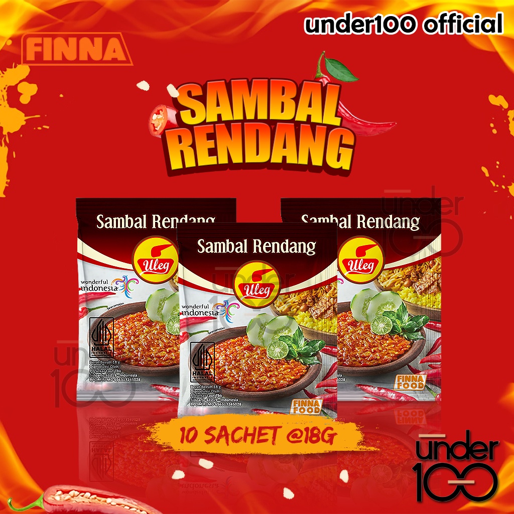 Jual Under100 FINNA Sambel Uleg Saset 18g Renceng Sambal Uleg Terasi ...