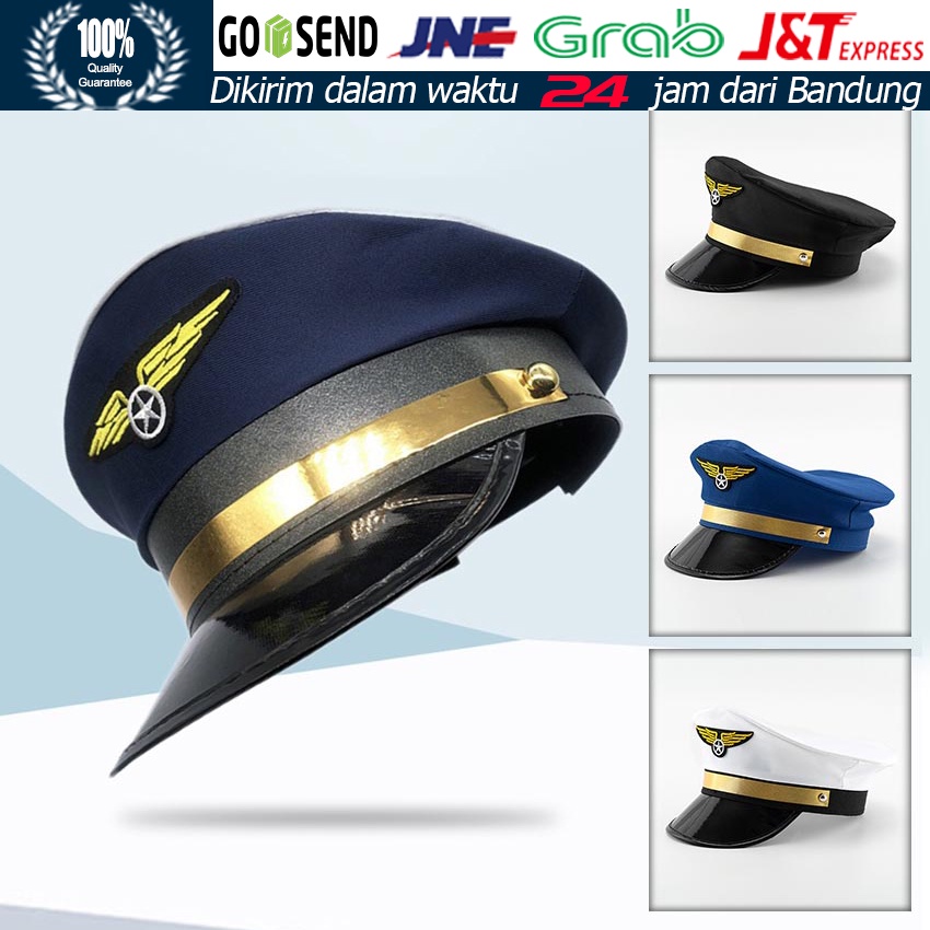Jual Topi Pilot Air Force Untuk Cosplay / Topi Pet Pilot / Topi ...