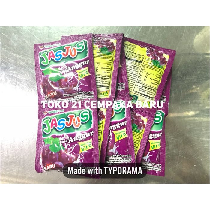 Jual JasJus ANGGUR 1 RENCENG isi 10 SACHET | Minuman Serbuk Instant Jas ...