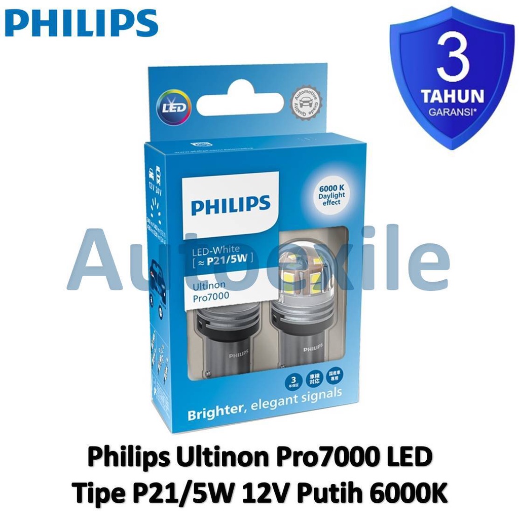 Jual Philips Ultinon Pro7000 LED S25 P21/5W BAY15d 12V 24V White Putih ...