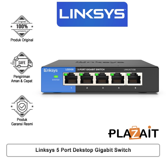 Jual Linksys 5-Port Desktop Business Gigabit Switch (LGS105-AP ...