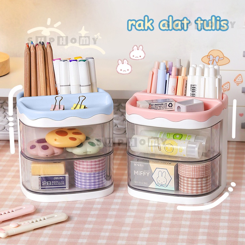 Jual Laci Mini Laci Kotak Alat Tulis Desktop Organizer Storage Kotak ...