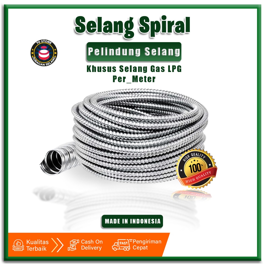 Jual SELANG SPIRAL FLEKSIBEL PELINDUNG SELANG GAS PERMETER SELONGSONG ...