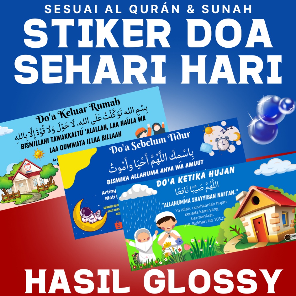 Jual STICKER DOA HARIAN ANAK STIKER HAFALAN DZIKIR & DO'A SEHARI HARI ...
