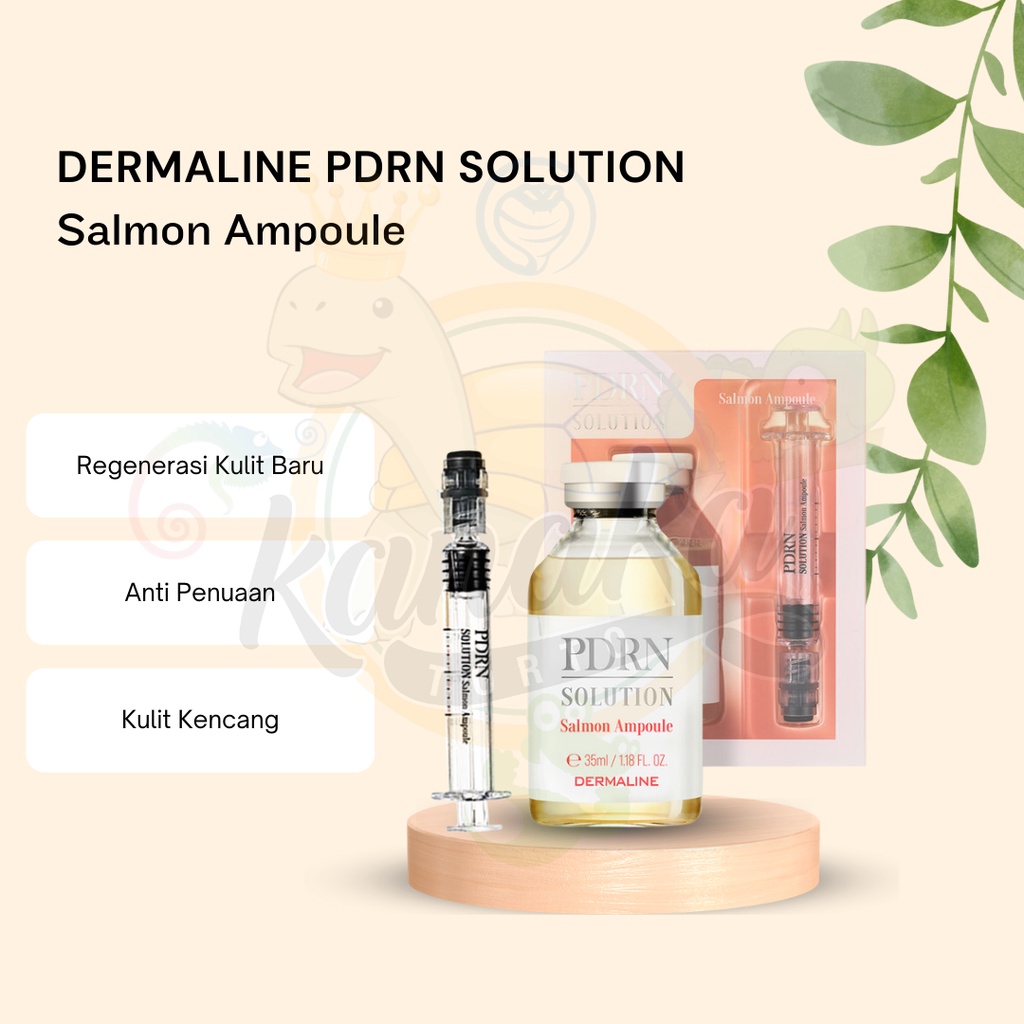 Jual PDRN DERMALINE Solution DNA SALMON Ampoule 35ml 10000 ppm Pencerah Anti Aging Pemudar Flek ...