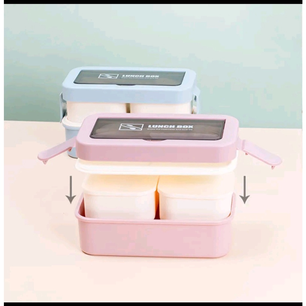 Jual OLINE Lunch Box kotak Makan Kotak Bekal / Kotak Makan Siang ...