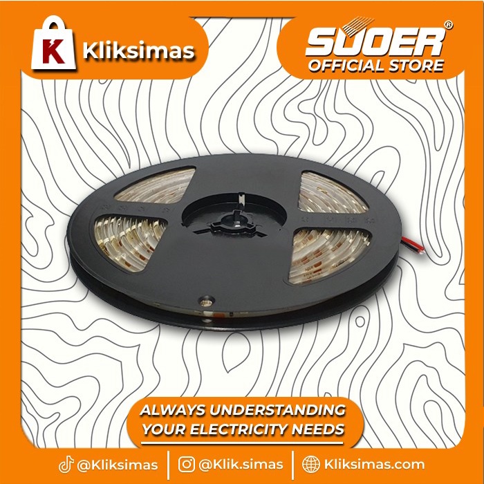 Jual Lampu LED Strip light 3528 indoor kuning putih 5 meter | Shopee ...