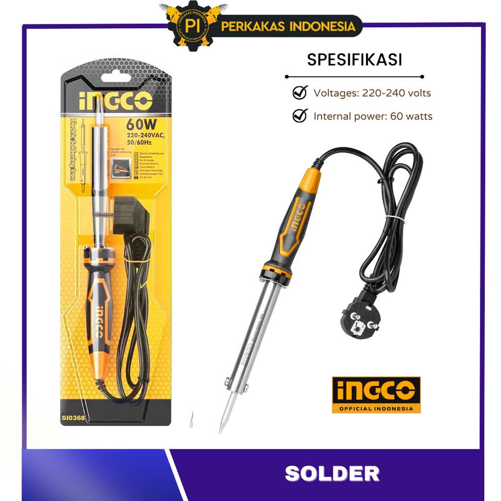 Jual Solder Elektrik INGCO S10248 Mesin Soder Listrik 40 Watt Electric ...