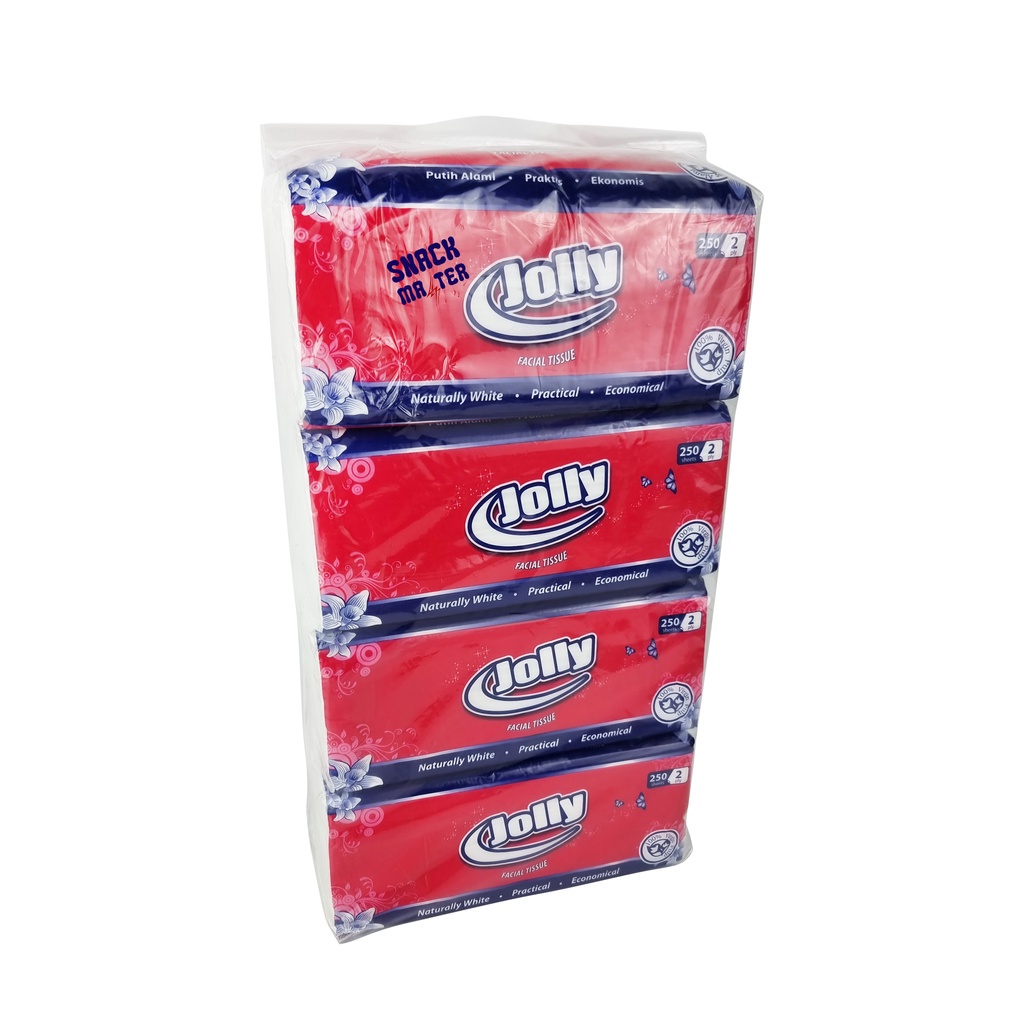 Jual Tisu JOLLY 250's BALL (Isi 4 Pack) Facial Tissue Soft Pack - 250's ...