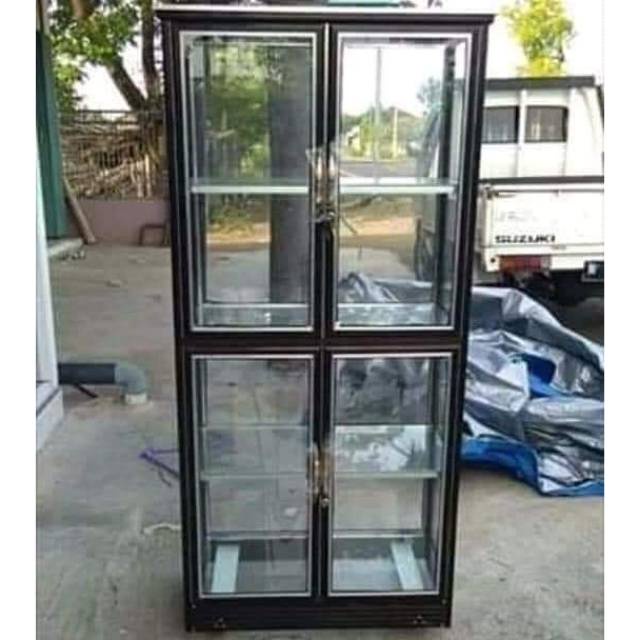 Jual Lemari Kaca Pajangan Display Tempat Boneka Almari Hias Piala Tas ...