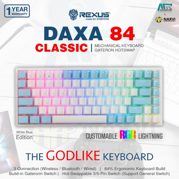 Jual Rexus Daxa M84 CLASSIC Hotswap Gateron Mechanical - Gaming ...