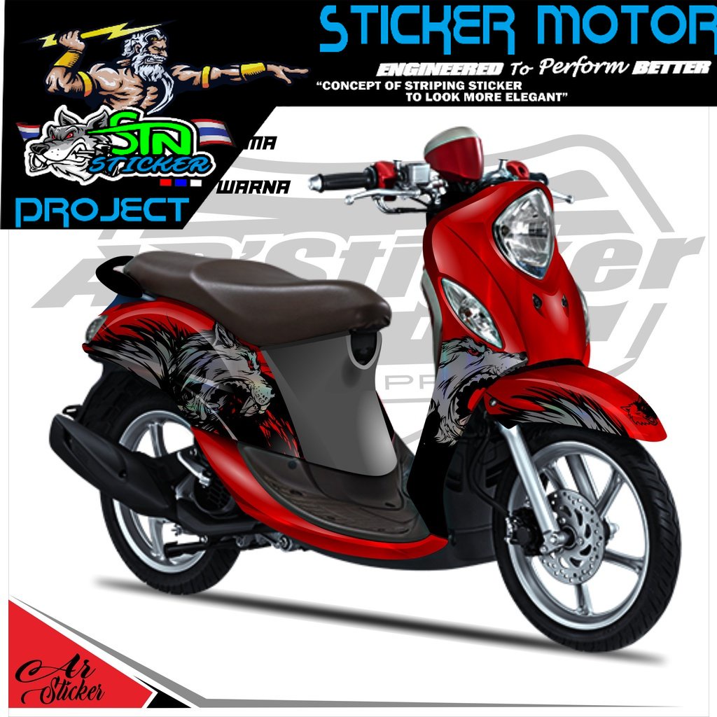 Jual Sticker Decal Fino 125 Hologram Pelangi, Chrome - Dekal Fino FI ...