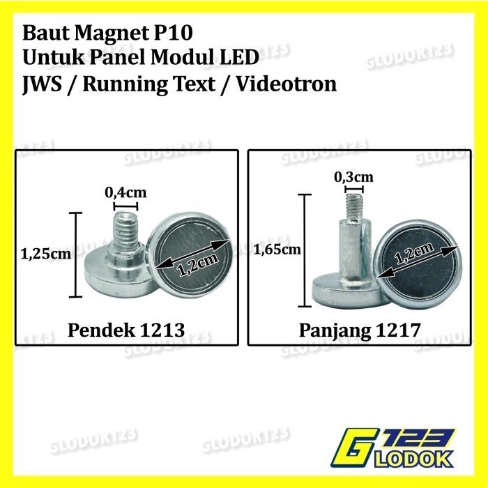 Jual Baut Magnet Panjang Pendek Panel Modul LED P10 Running Text ...