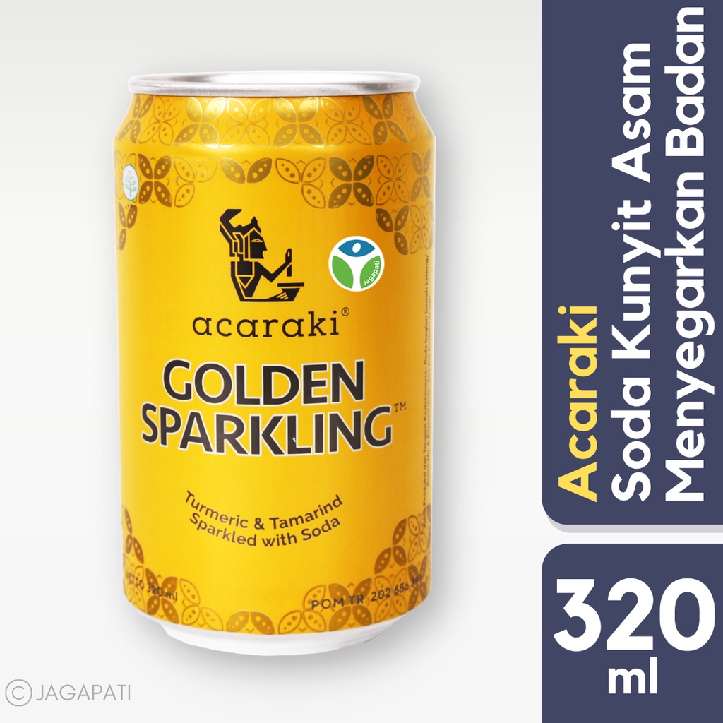 Jual Acaraki - Golden Sparkling (Kunyit Asam with Soda) 320ml - Jamu ...