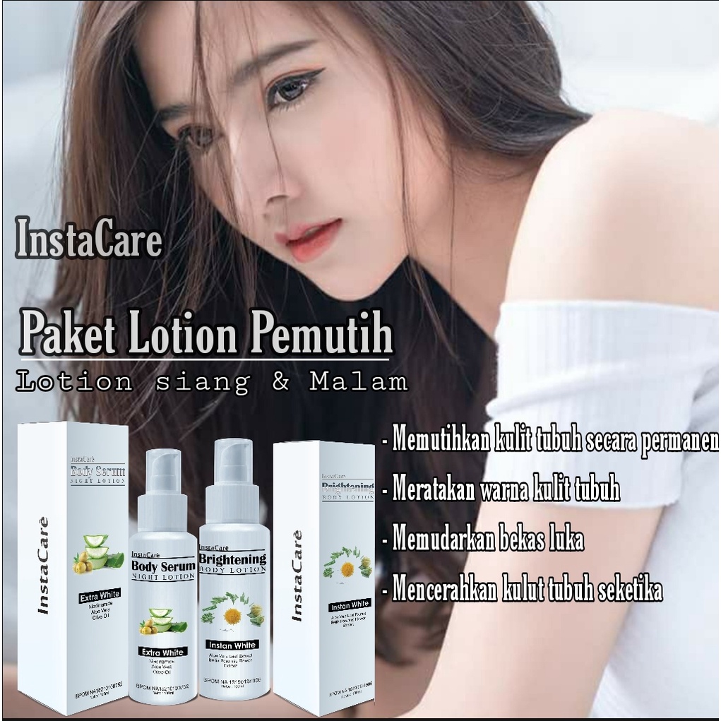 Jual COD INSTACARE PEMUTIH KULIT SELURUH TUBUH PAKET LOTION PEMUTIH BRIGHTENING HB DOSTING ASLI ...