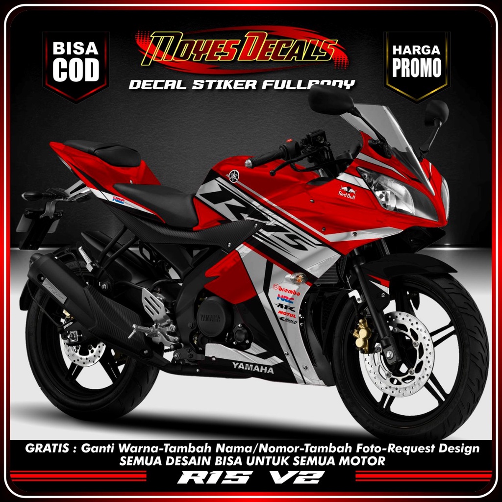 Jual decal r15 v2 decal yamaha r15 v2 full body decal motor r15 v2 ...