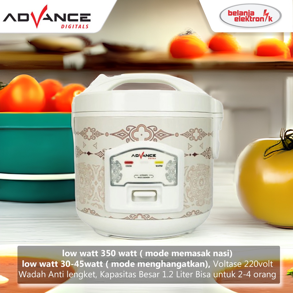 Jual ADVANCE Rice Cooker Magic Com Penanak Nasi 1.2L Batik A-13 B ...