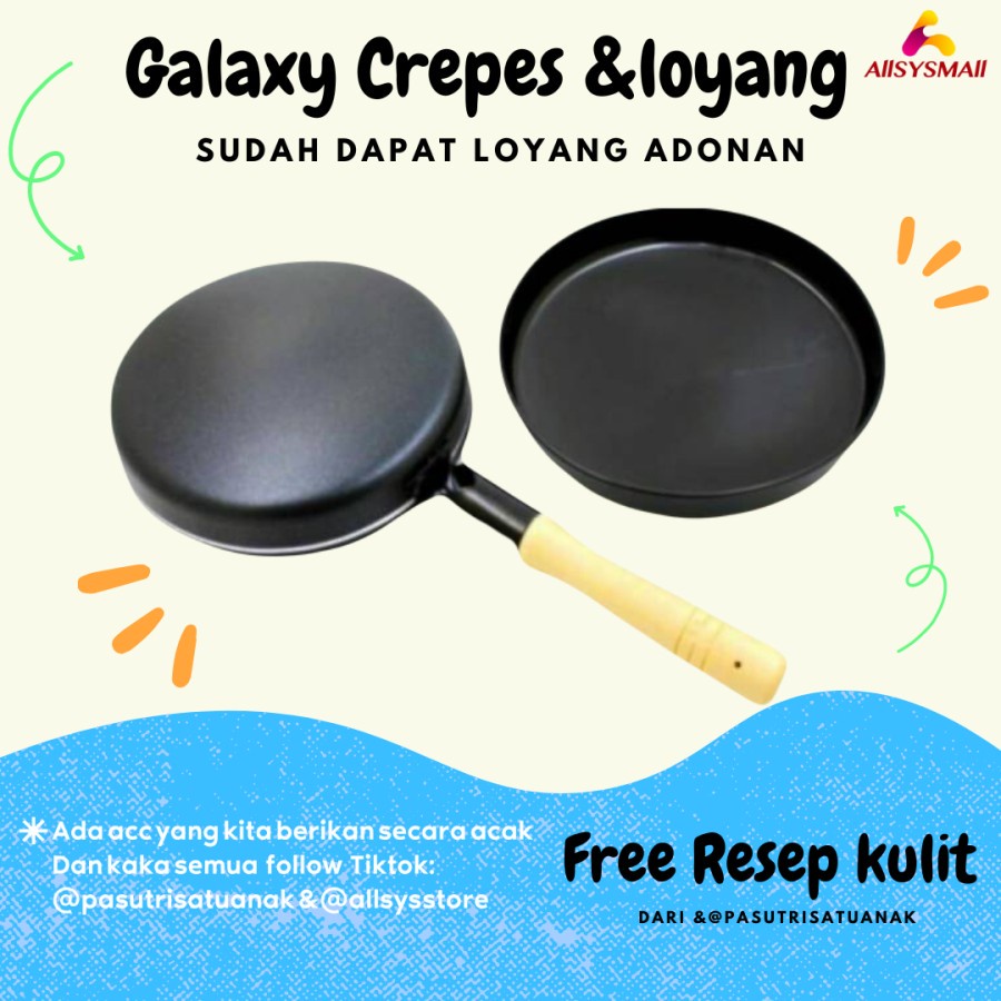 Jual Galaxy Creper Maker / Wajan kwalik terbalik / crepes pan 21CM ...