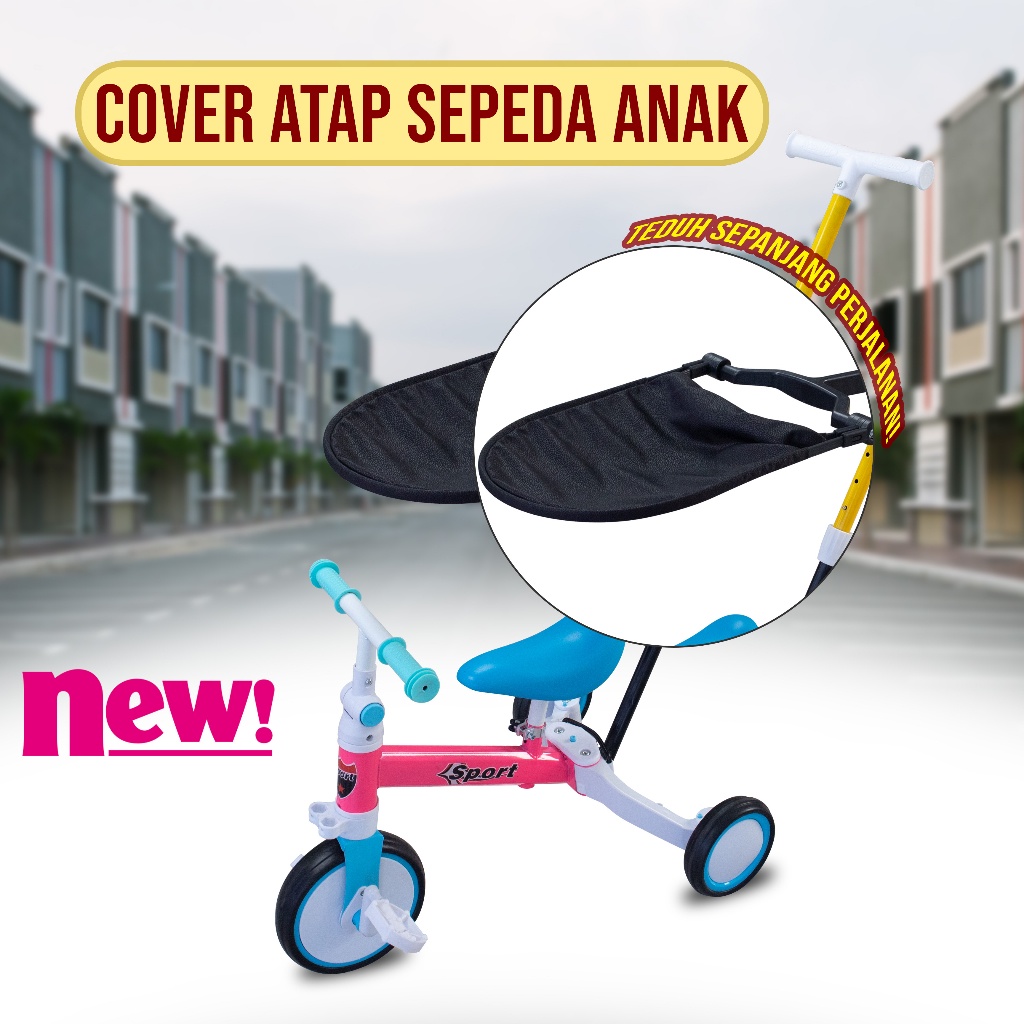 Jual Cover Atap Peneduh Sepeda Anak Roda Tiga Menyerap Air | Shopee ...
