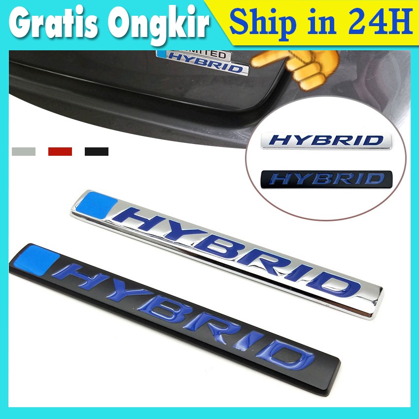Jual Emblem HYBRID 3D Metal logo sticker original Toyota Hybrid Car ...