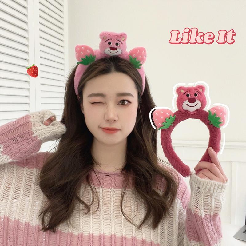 Jual Bando Lotso Lucu Korea Headband Stroberi Ikat Kepala Cuci Muka ...