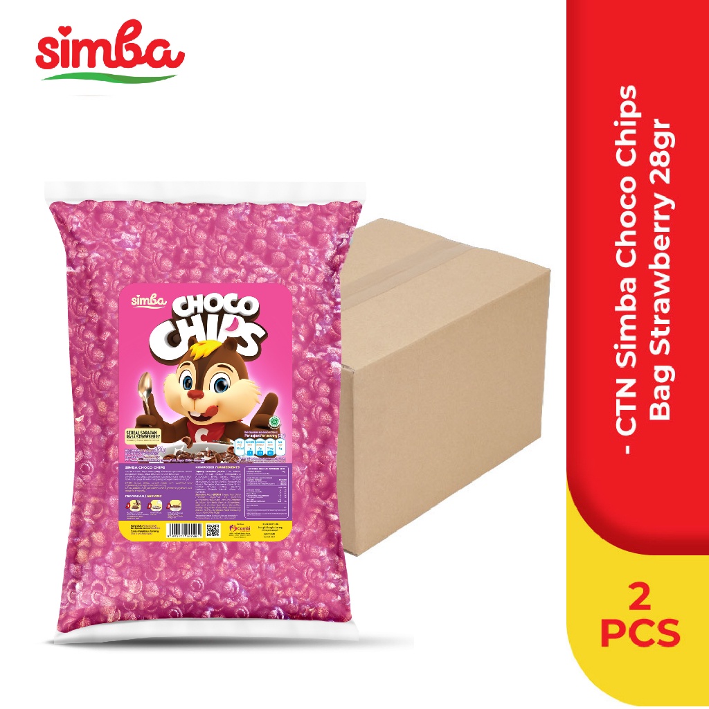 Jual CTN - SIMBA Cereal Choco Chips Bag Strawberry 2 x 950 gr | Shopee ...