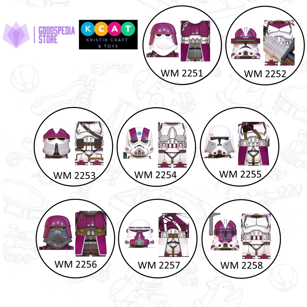 Jual Figure Mini WM6127 - Nova Corps Clone Trooper Team 4 Squad 3 AT-RT ...