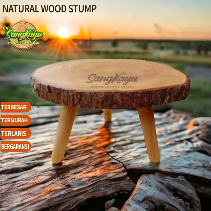 Jual Meja Kayu Rustic Slab Stool: Meja Lesehan, Coffee Table, dan Side ...