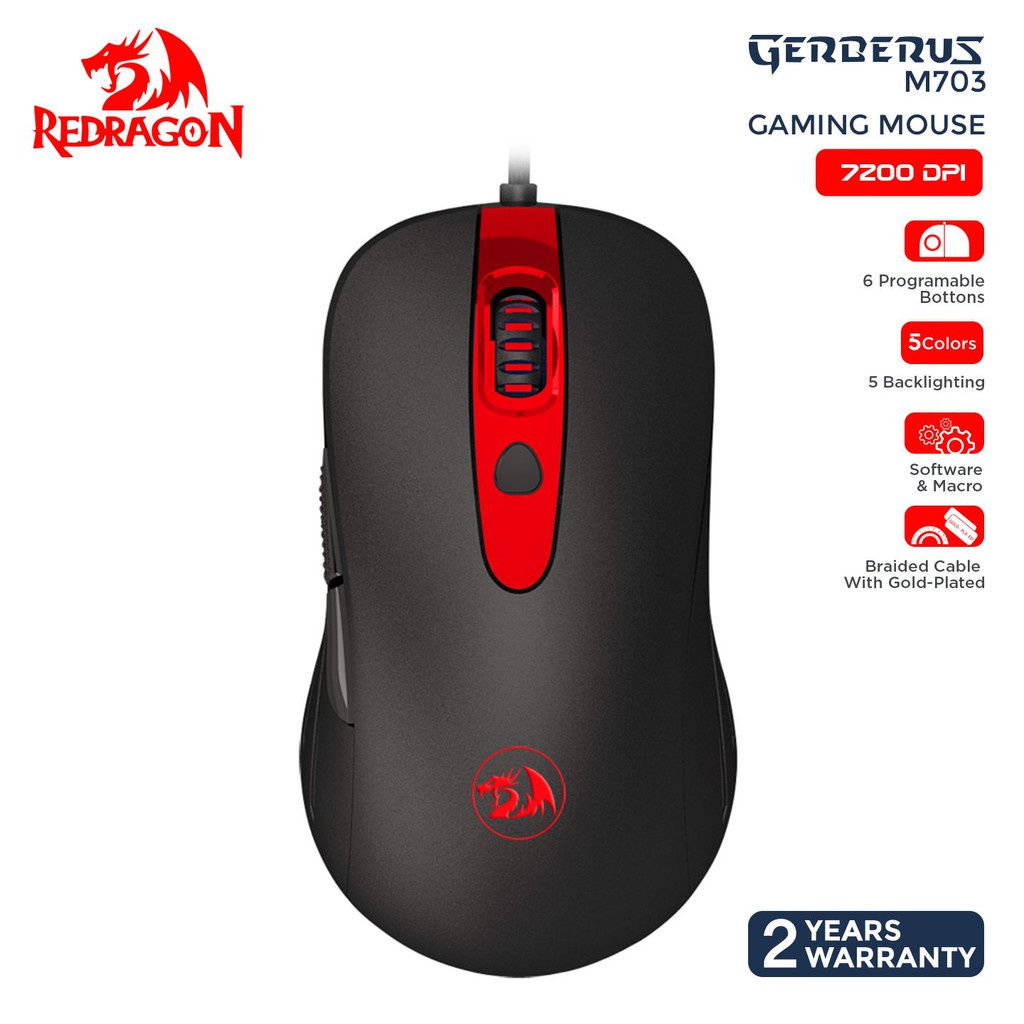 Jual Redragon GERBERUS - M703 Gaming Mouse | Shopee Indonesia