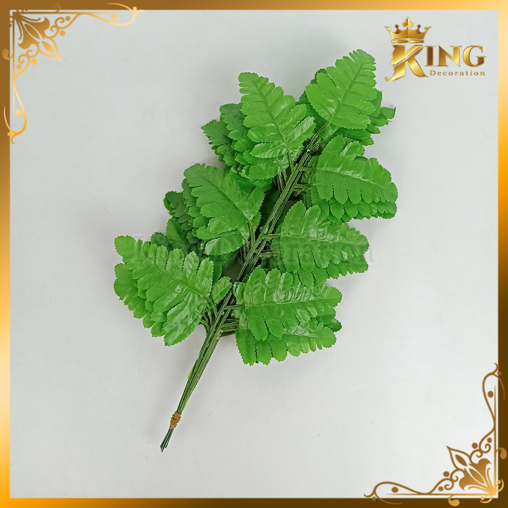 Jual DAUN PAKIS LEATHER FERN ARTIFICIAL DAUN PAKU HIASAN PELAMINAN ...