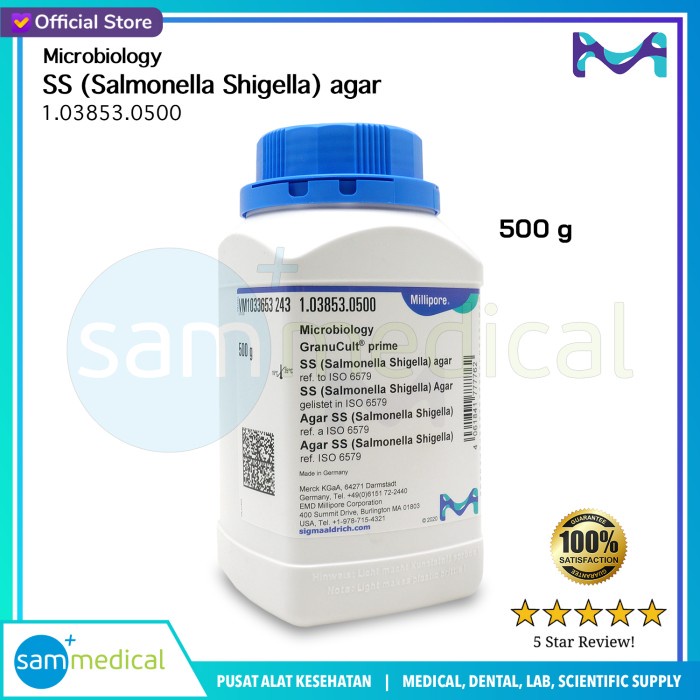 Jual MERCK SS (Salmonella Shigella) agar 500gr Cat 1.03853.0500 ...