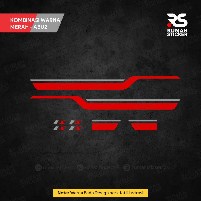 Jual STICKER STIKER CUTTING CUSTOM STRIPING MODEL VESPA SPRINT LIVERY ...