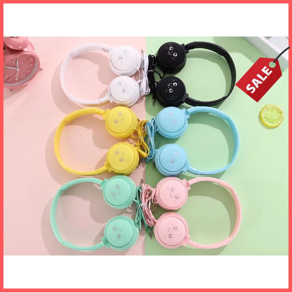 Jual Headphone Macaron Bando J18 + Microphone Extra Bass Earphone ...
