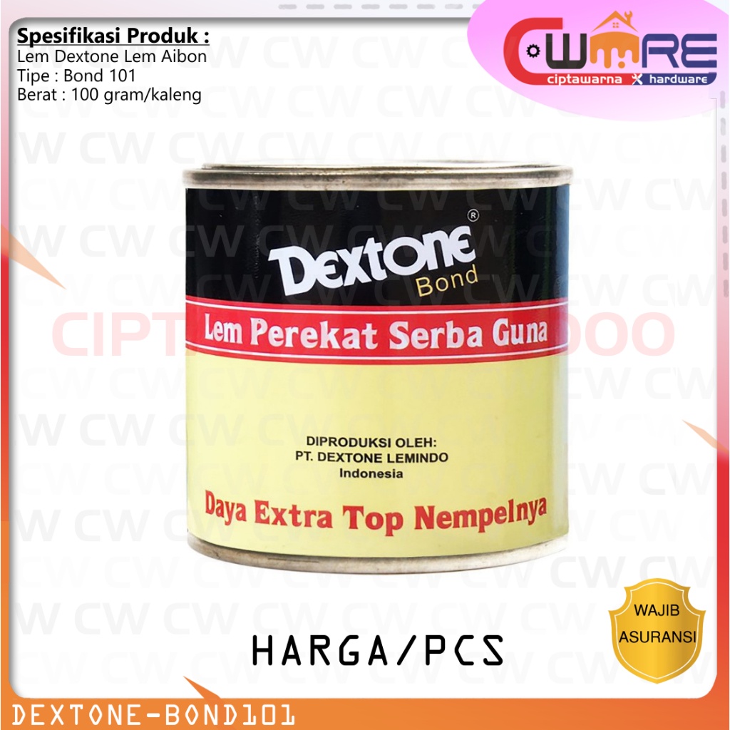 Jual Lem Perekat Aibon Dextone Bond 101 Kaleng 100gr Kayu Busa Karet ...