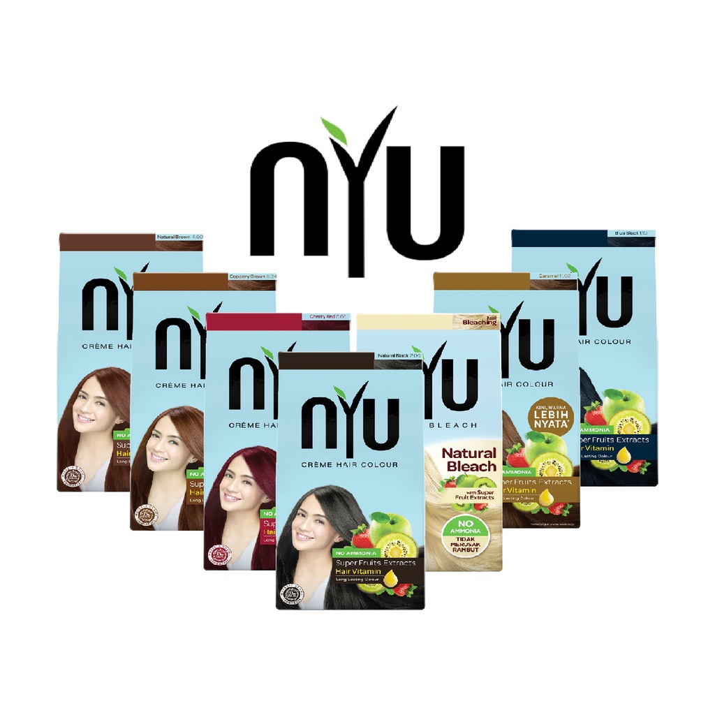 Jual NYU Creme Hair Colour Hanna Shampoo Caramel Natural Black ...