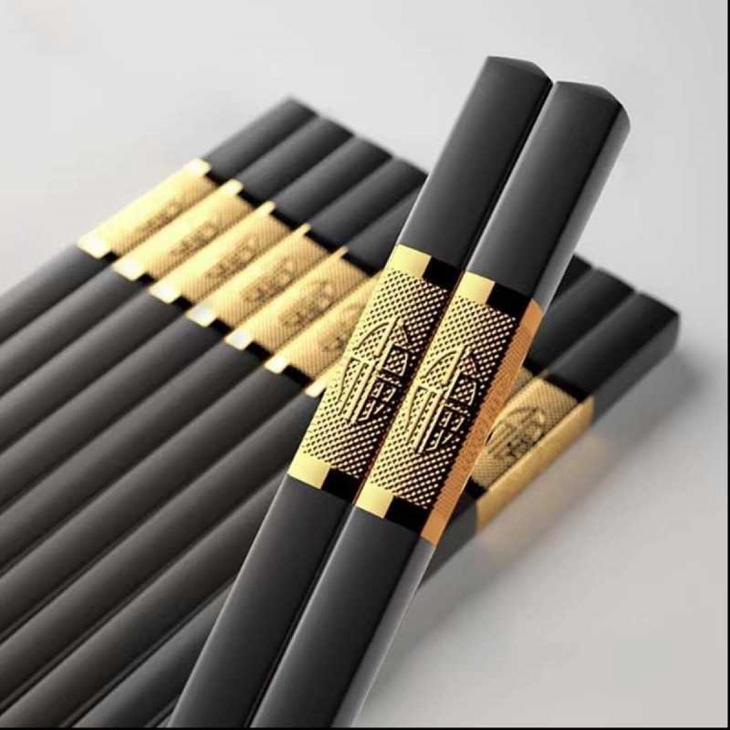 Jual Alat Makan Sumpit Non-Slip Reuseable Chopstick 10 Pair 27cm - KMD ...