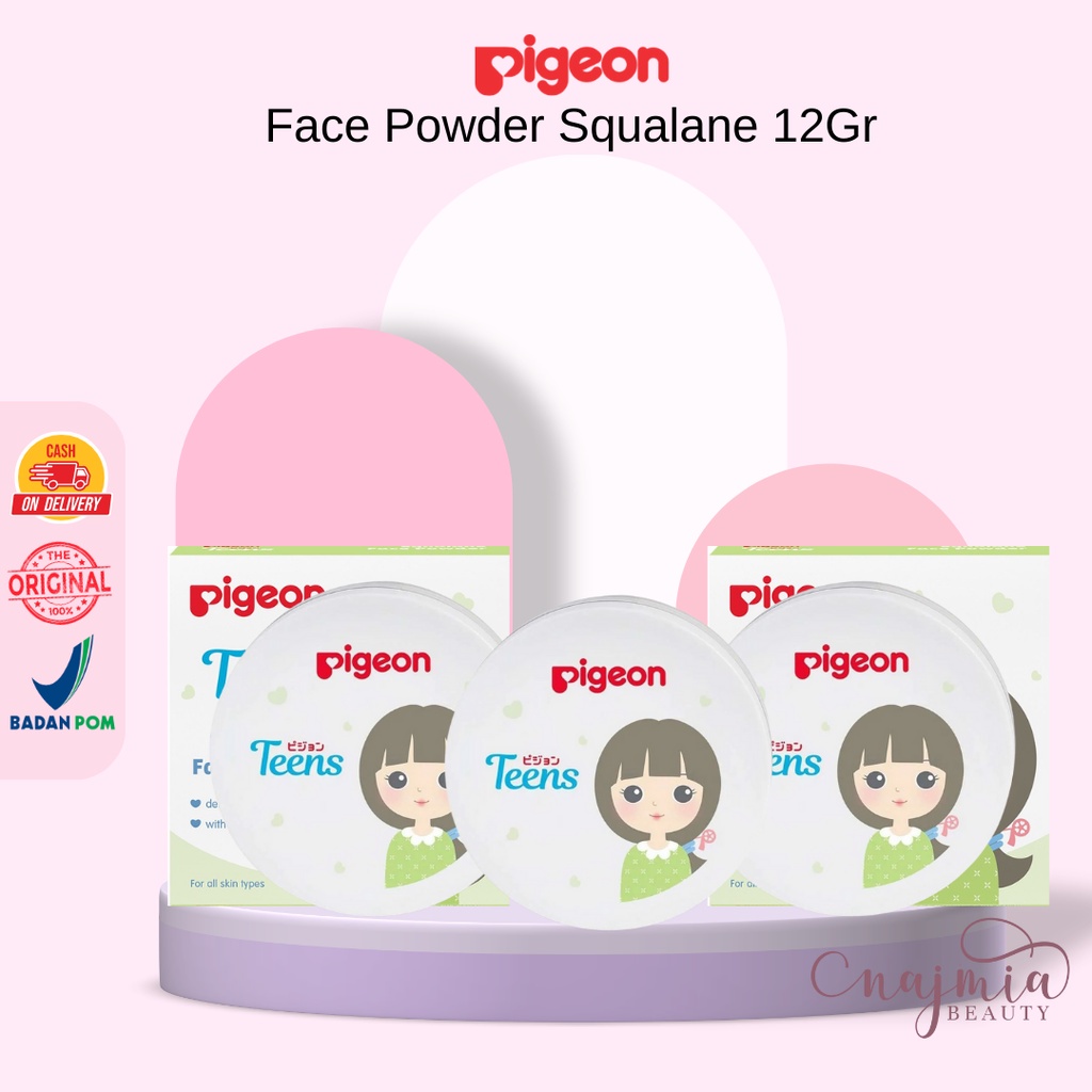 Jual Najmia PIGEON TEENS Face Powder Squalane 12Gr | Shopee Indonesia