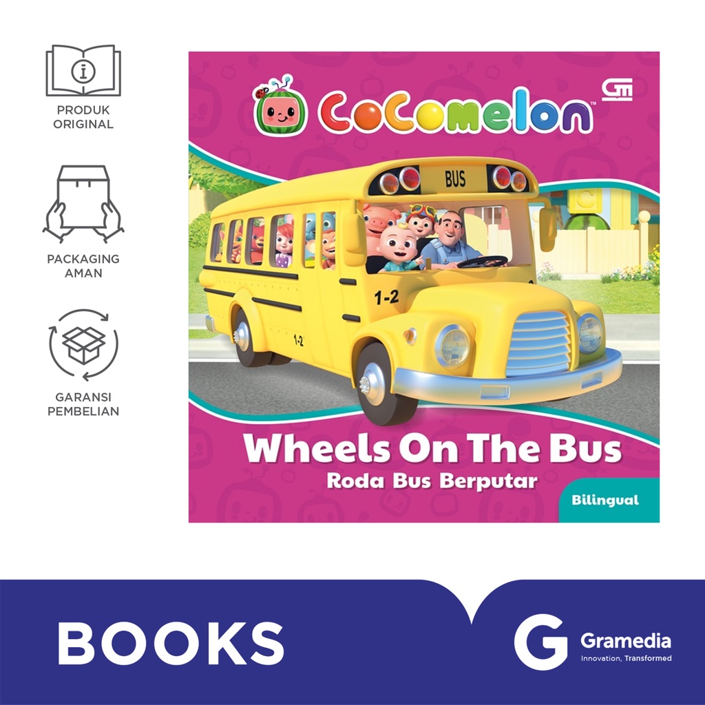 Jual Buku CoComelon Wheels on the Bus Roda Bus Berputar | Shopee Indonesia